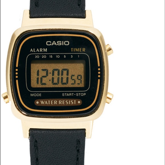 Casio | Accessories | Iso Casio Womens Digital Watch Black Leather ...